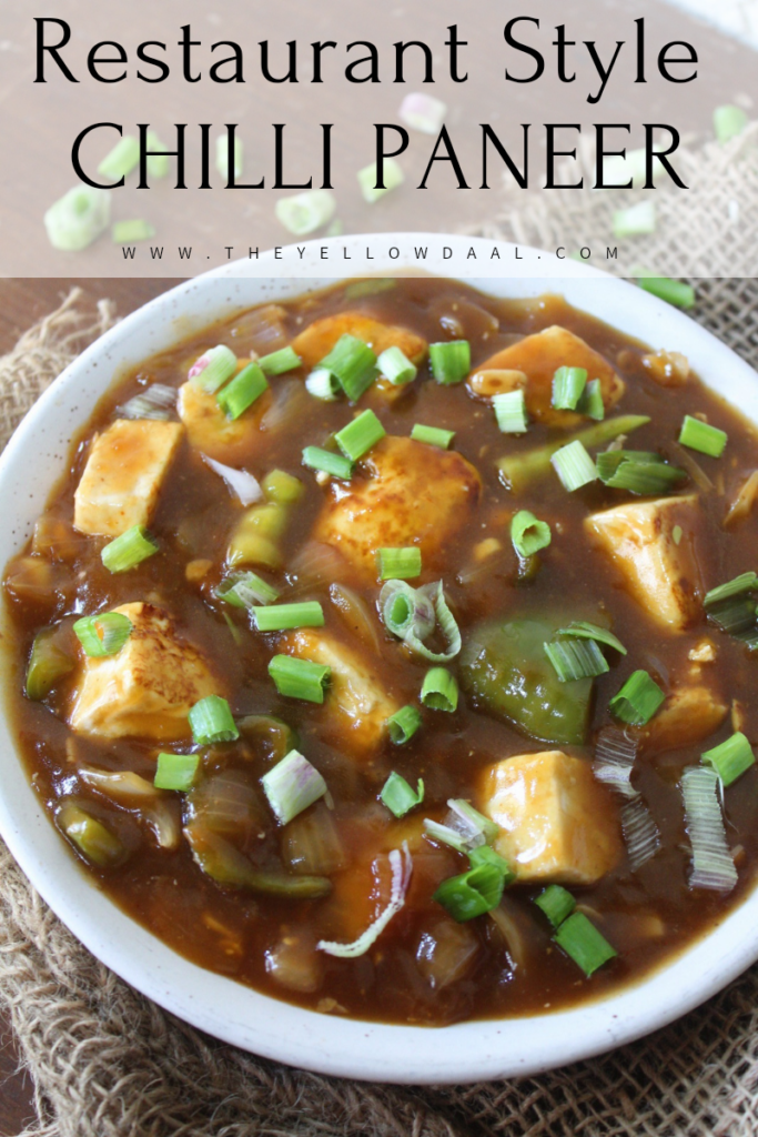 Restaurant Style Chilli Paneer Gravy, Indo Chinese